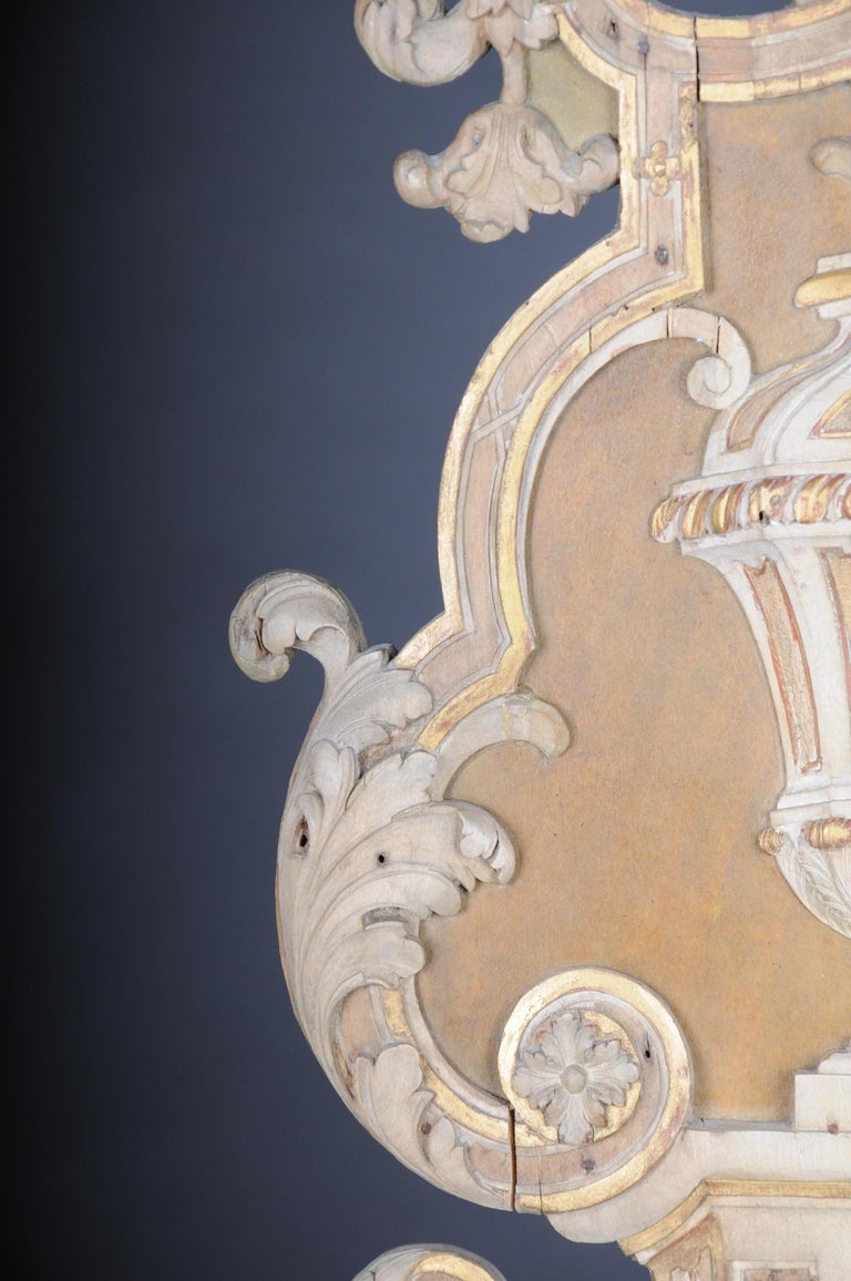 Classicism Wall Mirror, Colored 19th Century For Sale at 1stDibs