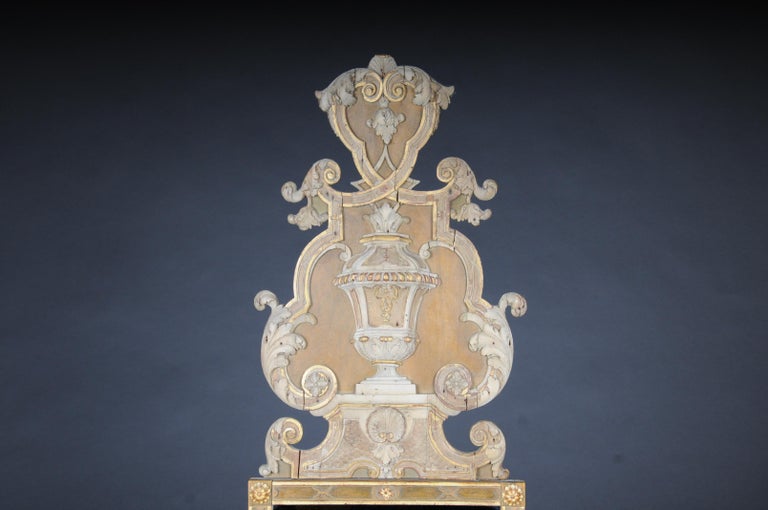 Classicism Wall Mirror, Colored 19th Century For Sale at 1stDibs