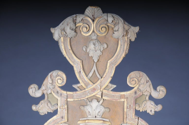 Classicism Wall Mirror, Colored 19th Century For Sale at 1stDibs