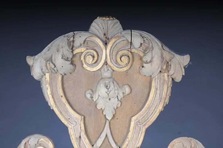 Classicism Wall Mirror, Colored 19th Century For Sale at 1stDibs