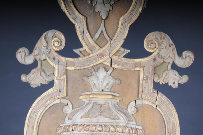 Classicism Wall Mirror, Colored 19th Century For Sale at 1stDibs