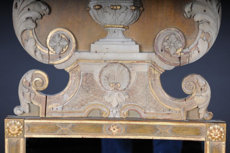 Classicism Wall Mirror, Colored 19th Century For Sale at 1stDibs