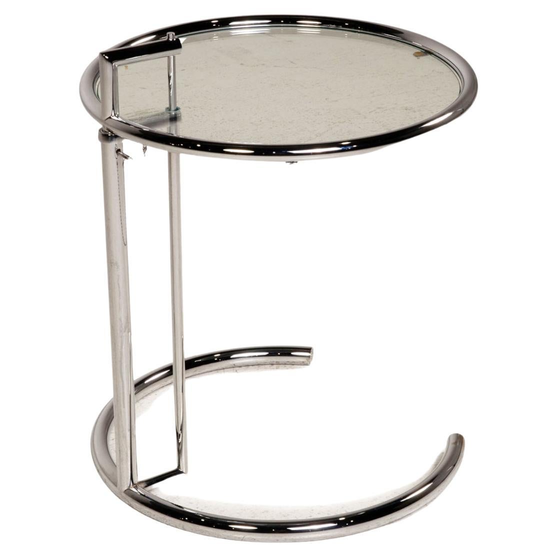 ClassiCon Adjustable Table E 1027 in Chrome and Crystal by Eileen Gray ...