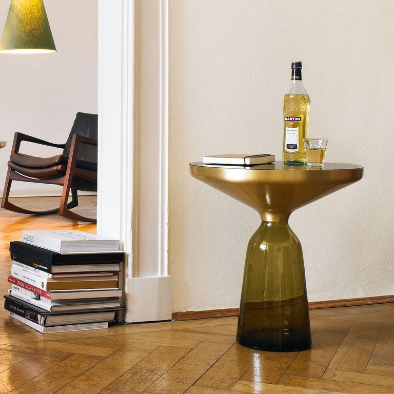ClassiCon Bell Side Table in Brass and Topaz Designed by Sebastian ...