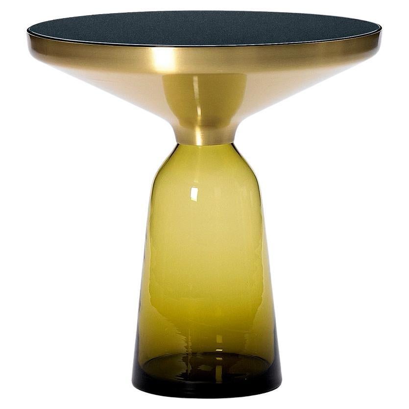 ClassiCon Bell Side Table in Brass and Topaz Designed by Sebastian Herkner For Sale at 1stDibs