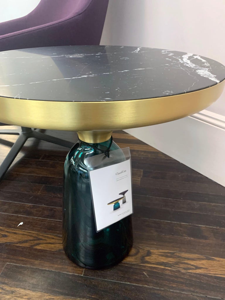 ClassiCon Bell Side Table in Brass, Emerald Green and Marble by ...