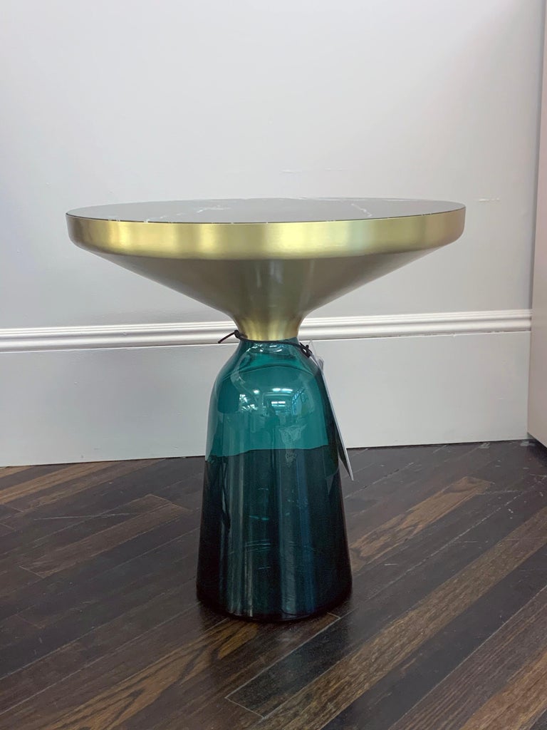 ClassiCon Bell Side Table in Brass, Emerald Green and Marble by ...