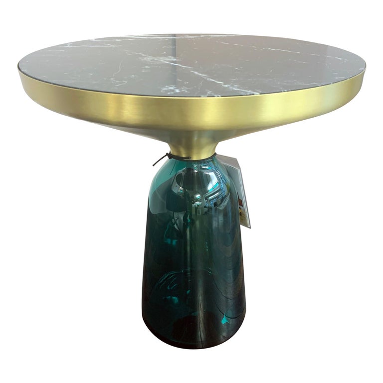 ClassiCon Bell Side Table in Brass, Emerald Green and Marble by ...