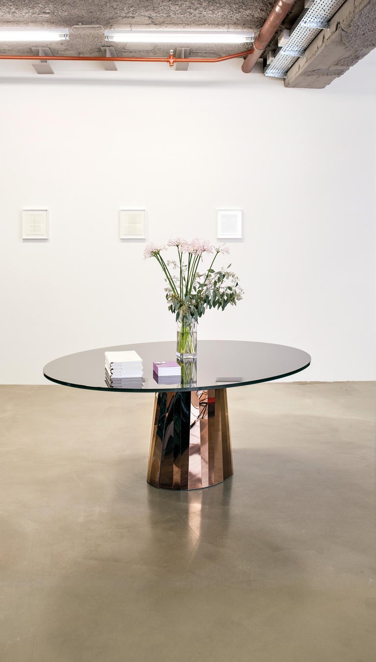 ClassiCon Pli Table in Black with Crystal Glass Top by Victoria ...