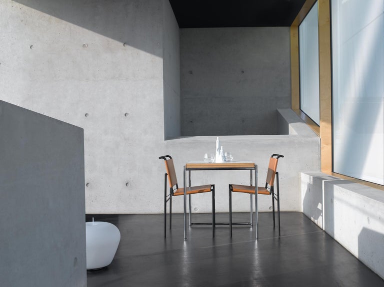 ClassiCon Roquebrune Chair in Black with Chrome Legs by Eileen Gray For ...