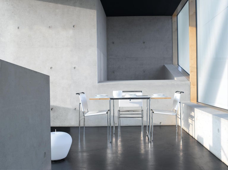 ClassiCon Roquebrune Chair in Black with Chrome Legs by Eileen Gray For ...