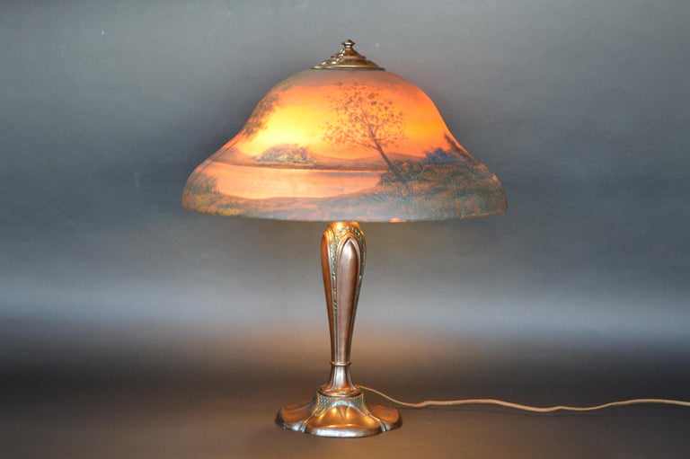 Classique Sunset Landscape Table Lamp, circa 1920 For Sale at 1stDibs ...