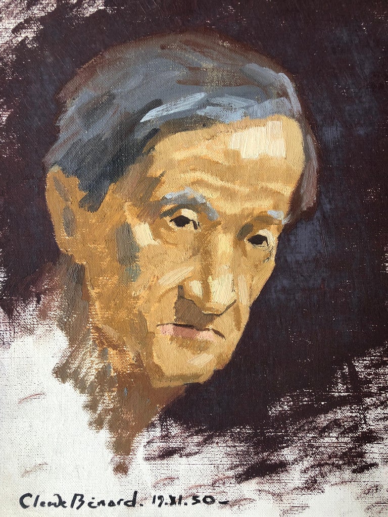 Claude Benard - The Characterful Face, Signed Oil Painting For Sale at ...