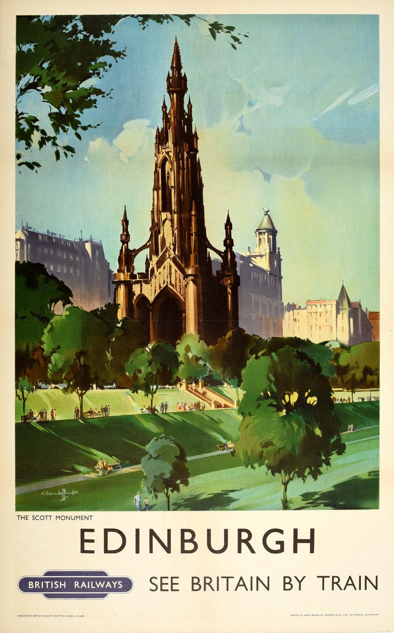 Claude Buckle - Original Vintage Poster Edinburgh British Railways ...