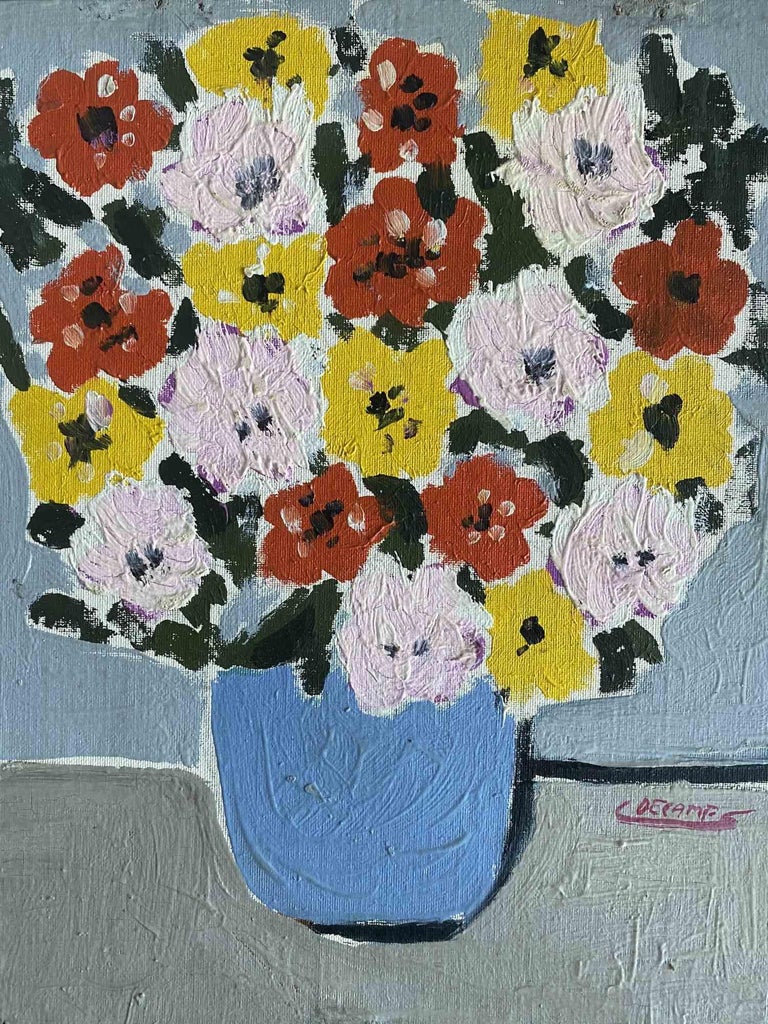 Claude Decamps - Still Life - Oil Painting by Claude Decamps - 1970s ...