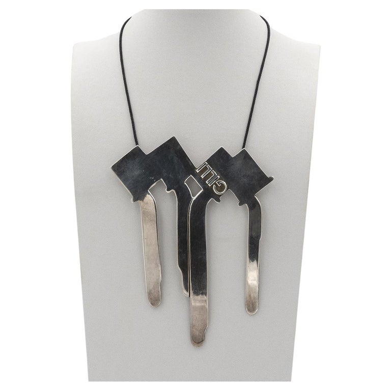Claude Gilli, Artist Jewellery, Silver Pendant For Sale at 1stDibs