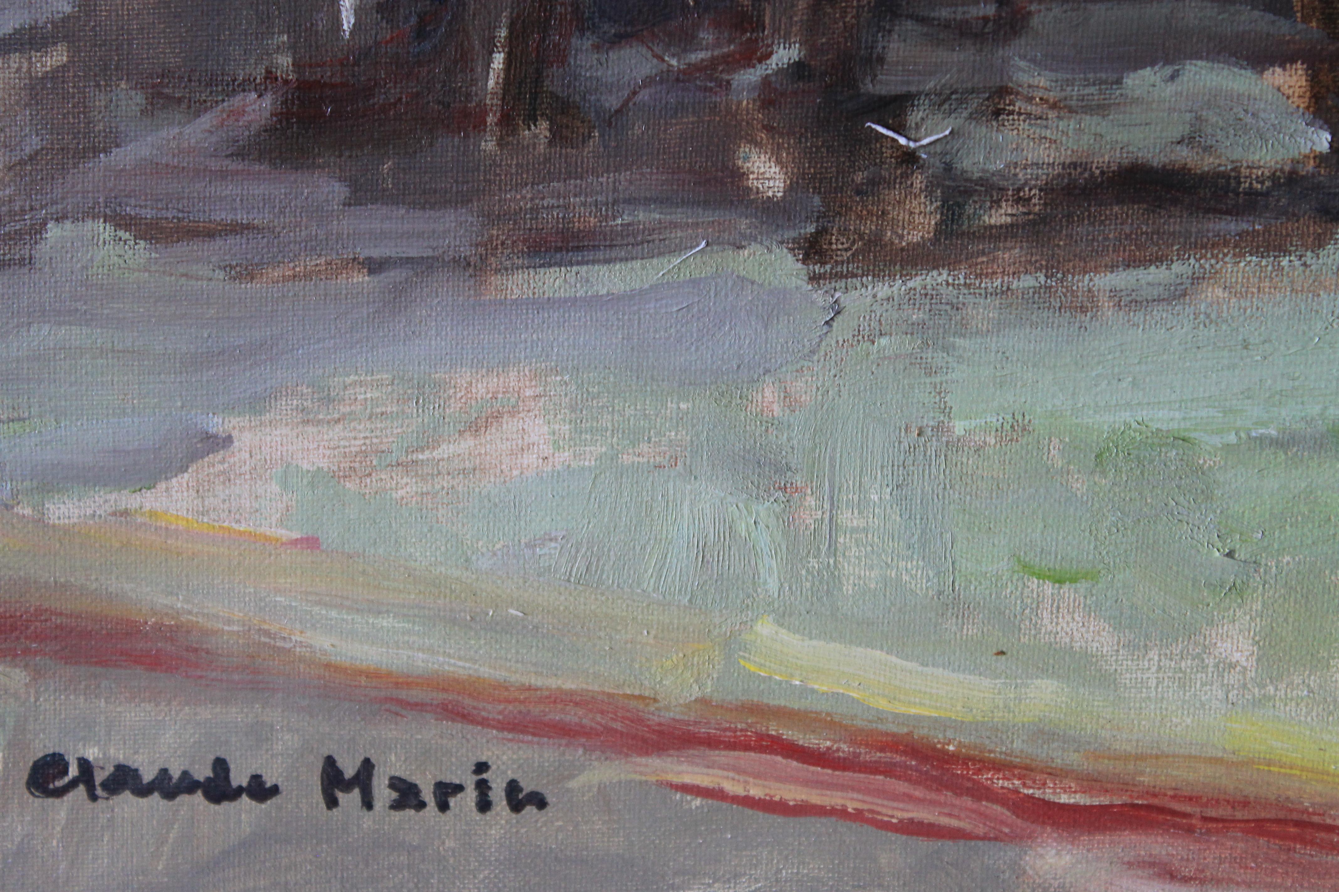 Claude Marin - Vintage impressionist interior scene of a room by Claude ...