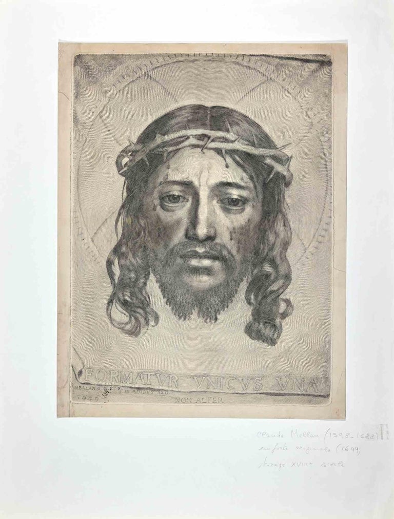 Jesus Christ - Original Etching after Claude Mellan - 18th Century at 1stDibs