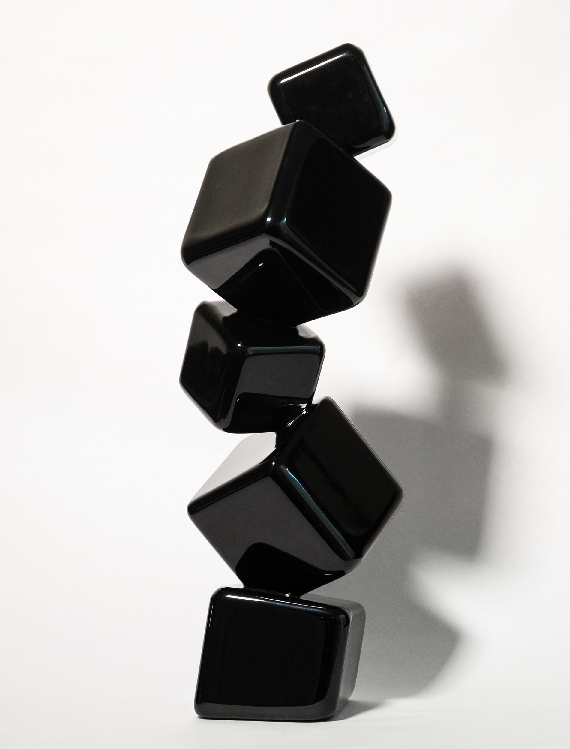 Claude Millette - Effervescence Black VII - geometric, abstract, powder ...