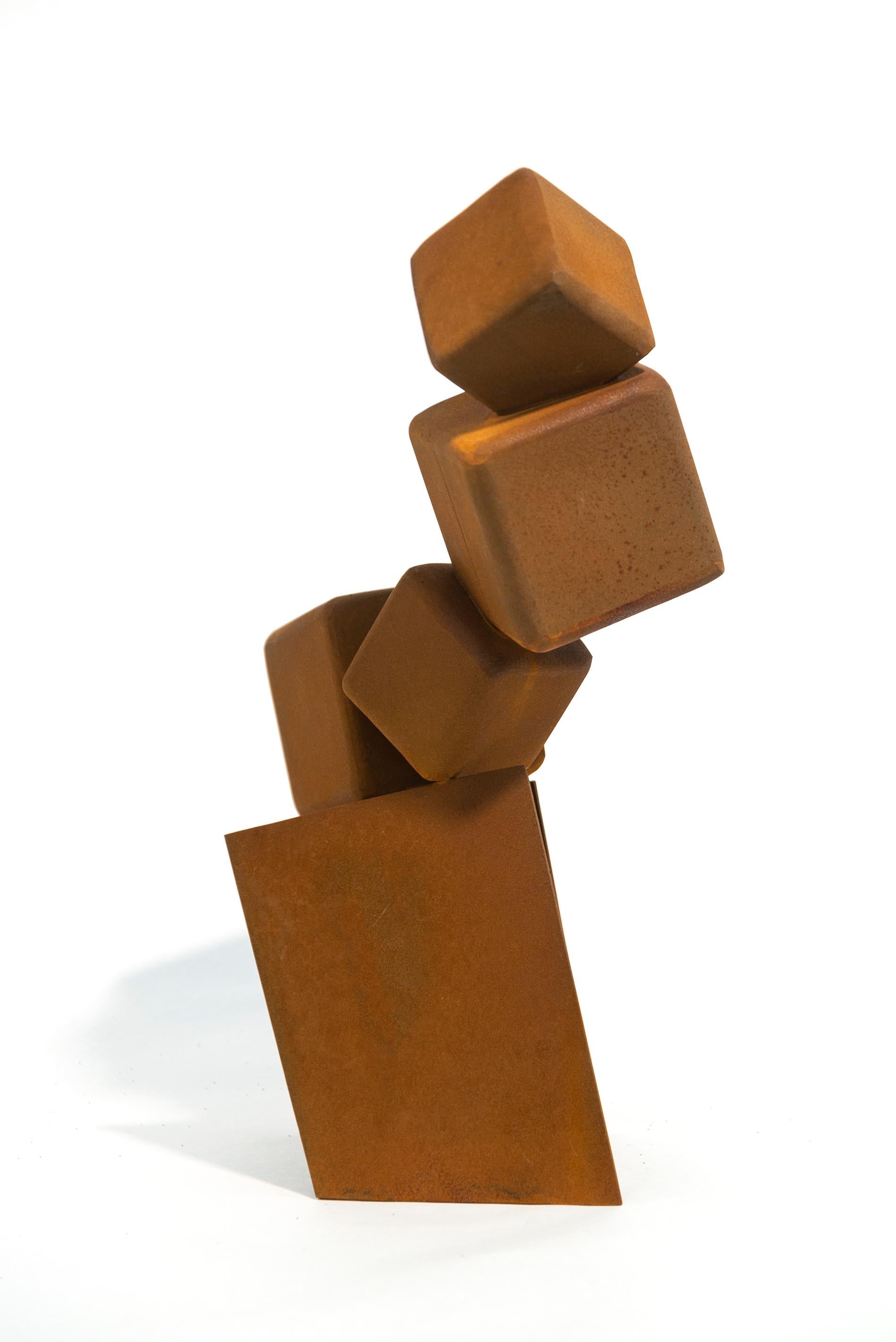 Claude Millette - Effervescence Corten - small, geometric, abstract ...