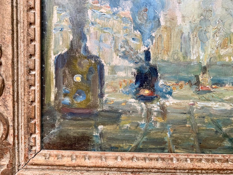 French 19th century Impressionist cityscape painting of a Station ...
