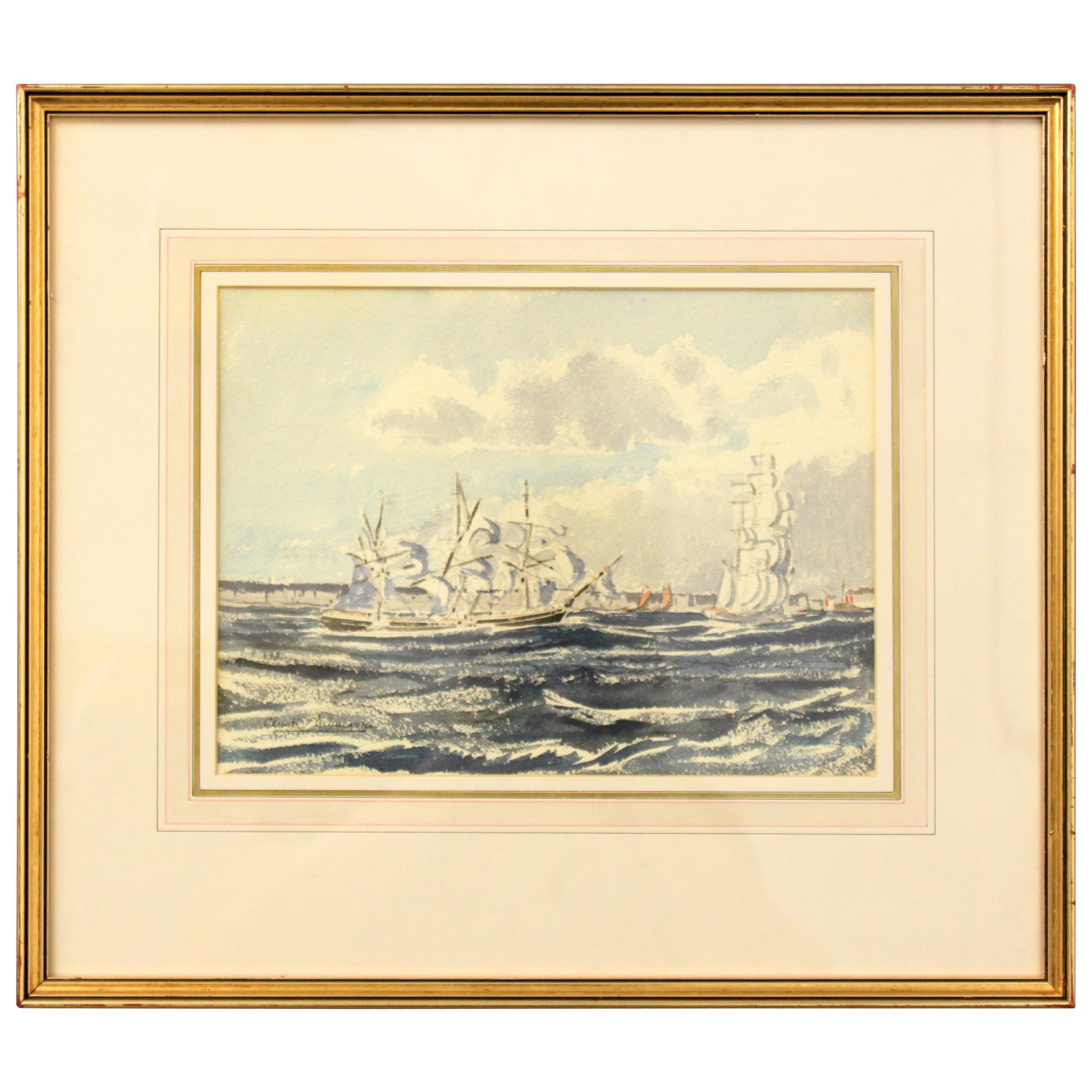 Rare and Important English Shadow Box Model of a Full-Rigged Ship For ...