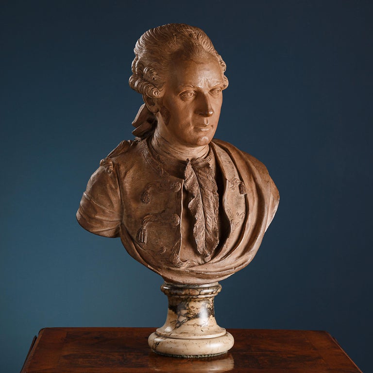 Claude Munier, Bust of Gentleman, 1780 For Sale at 1stDibs