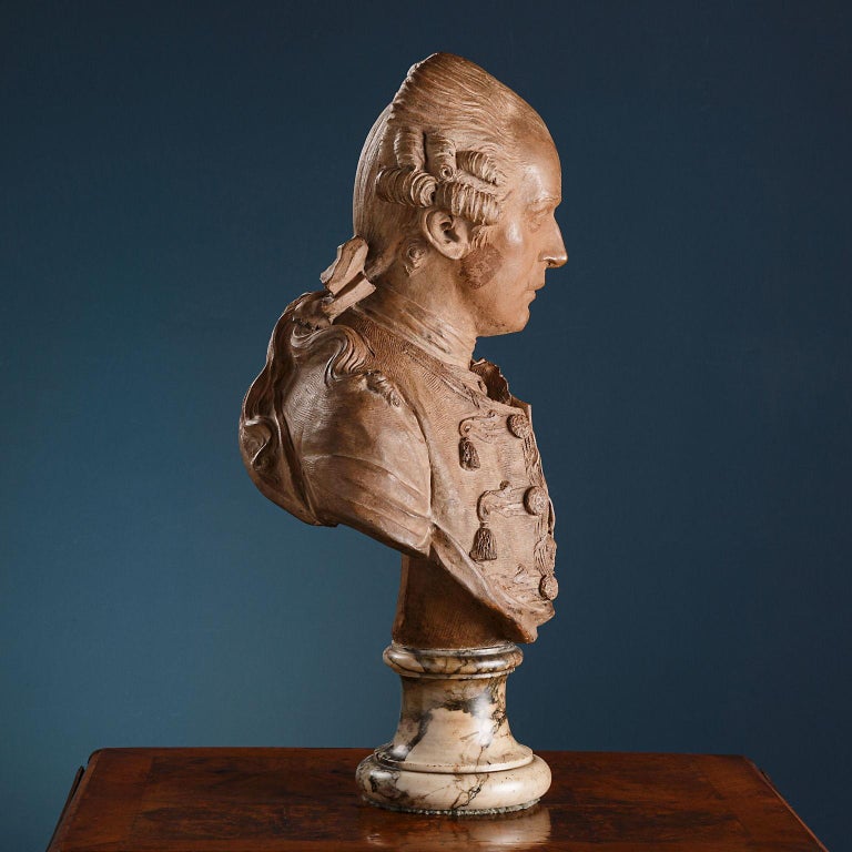 Claude Munier, Bust of Gentleman, 1780 For Sale at 1stDibs