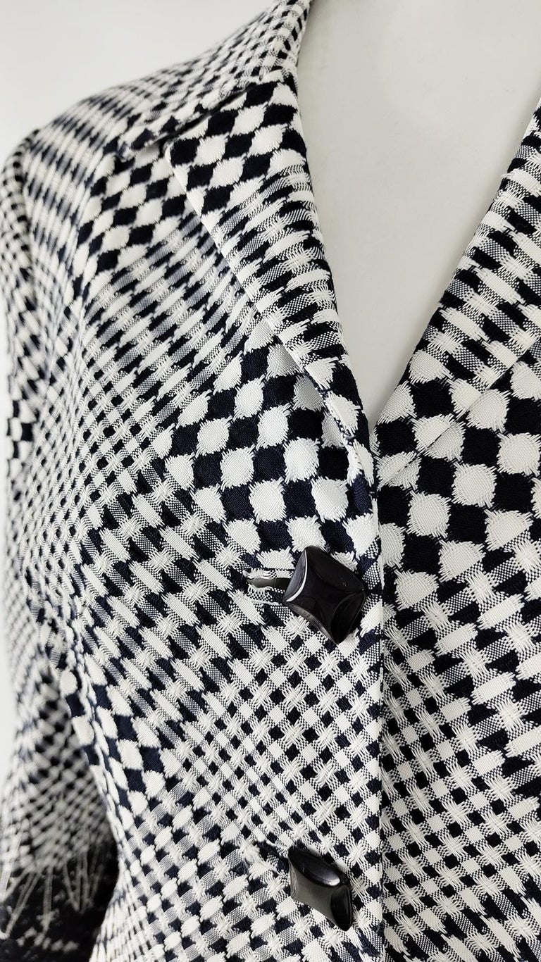 Claude Patrick of Paris Vintage Black and White Shoulder Pads Womens ...