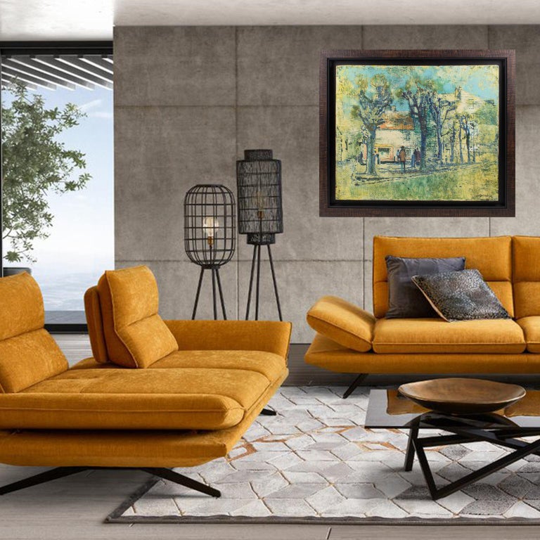 Claude Richard Mazier - The Blue Trees, Oil on Canvas Painting by ...