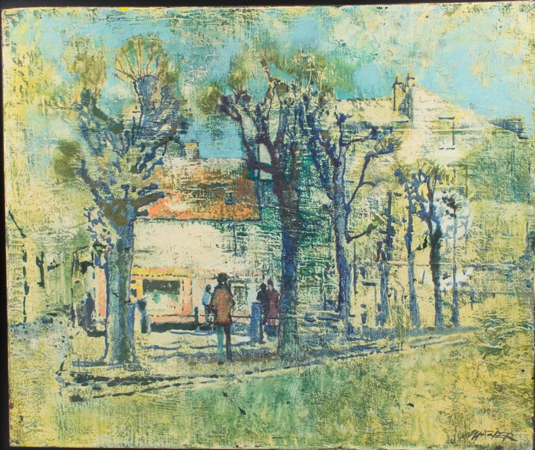 Claude Richard Mazier - The Blue Trees, Oil on Canvas Painting by ...