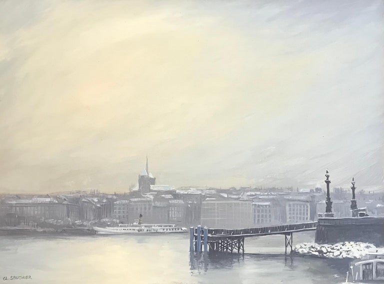 Claude Sauthier - The Quai of Mont-Blanc landing stage, Geneva For Sale ...
