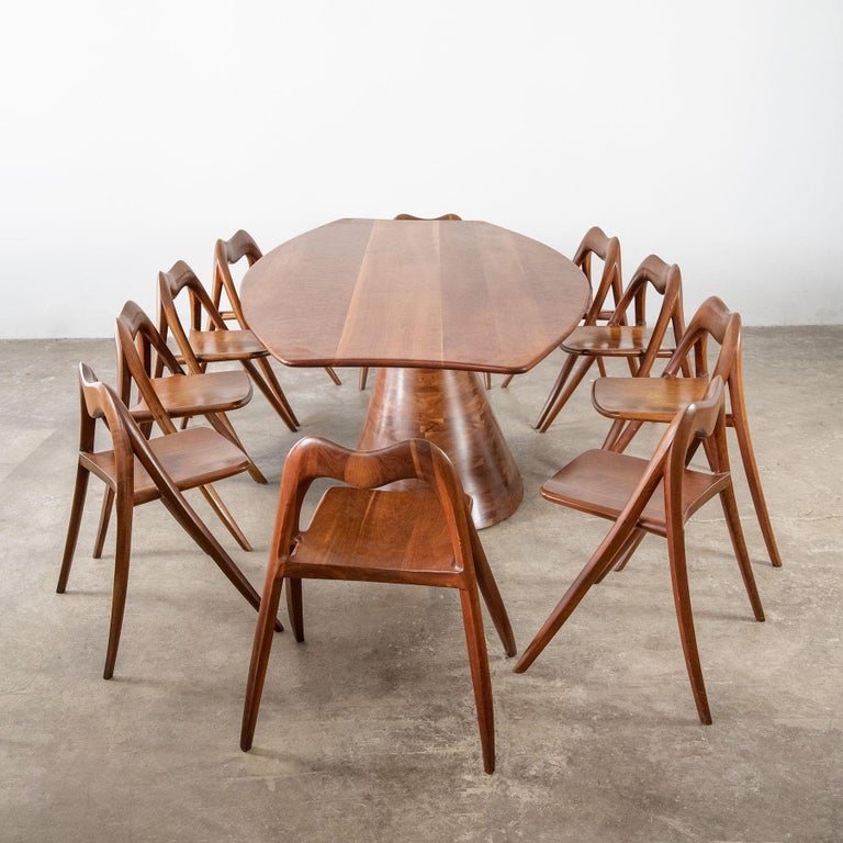 Claude Terrell Magnum Opus Dining Set 1970s Organic Studio Crafted ...