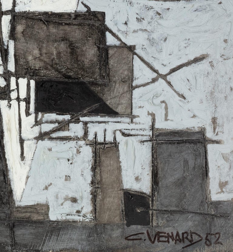 Claude Venard - 'Aeroship' A Chromatic Post-Cubist Oil Painting by ...