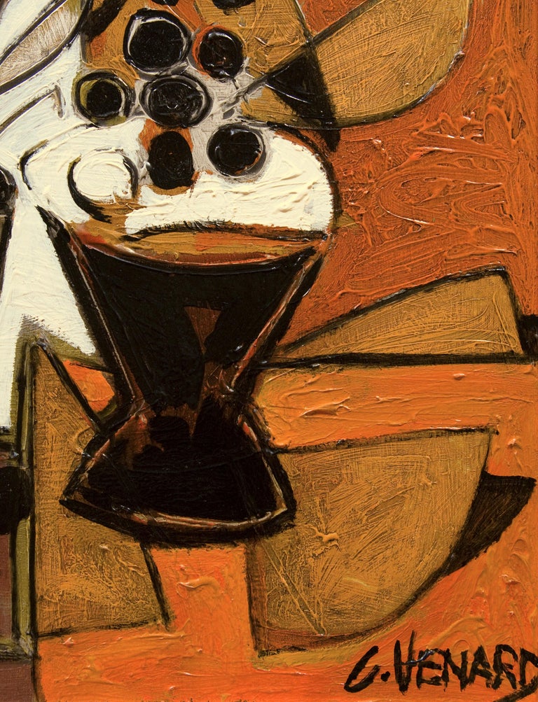 Claude Venard - Nature morte aux deux coupes de verre (Still-life with ...