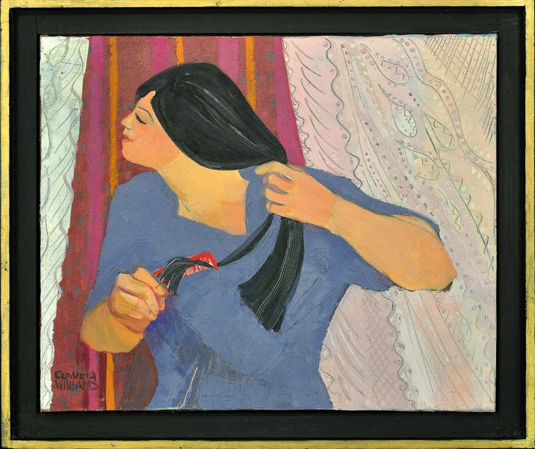 Claudia Williams - Breton Girl Combing Hair, 1989. Intimate Everyday Moment. Painted in Brittany ...