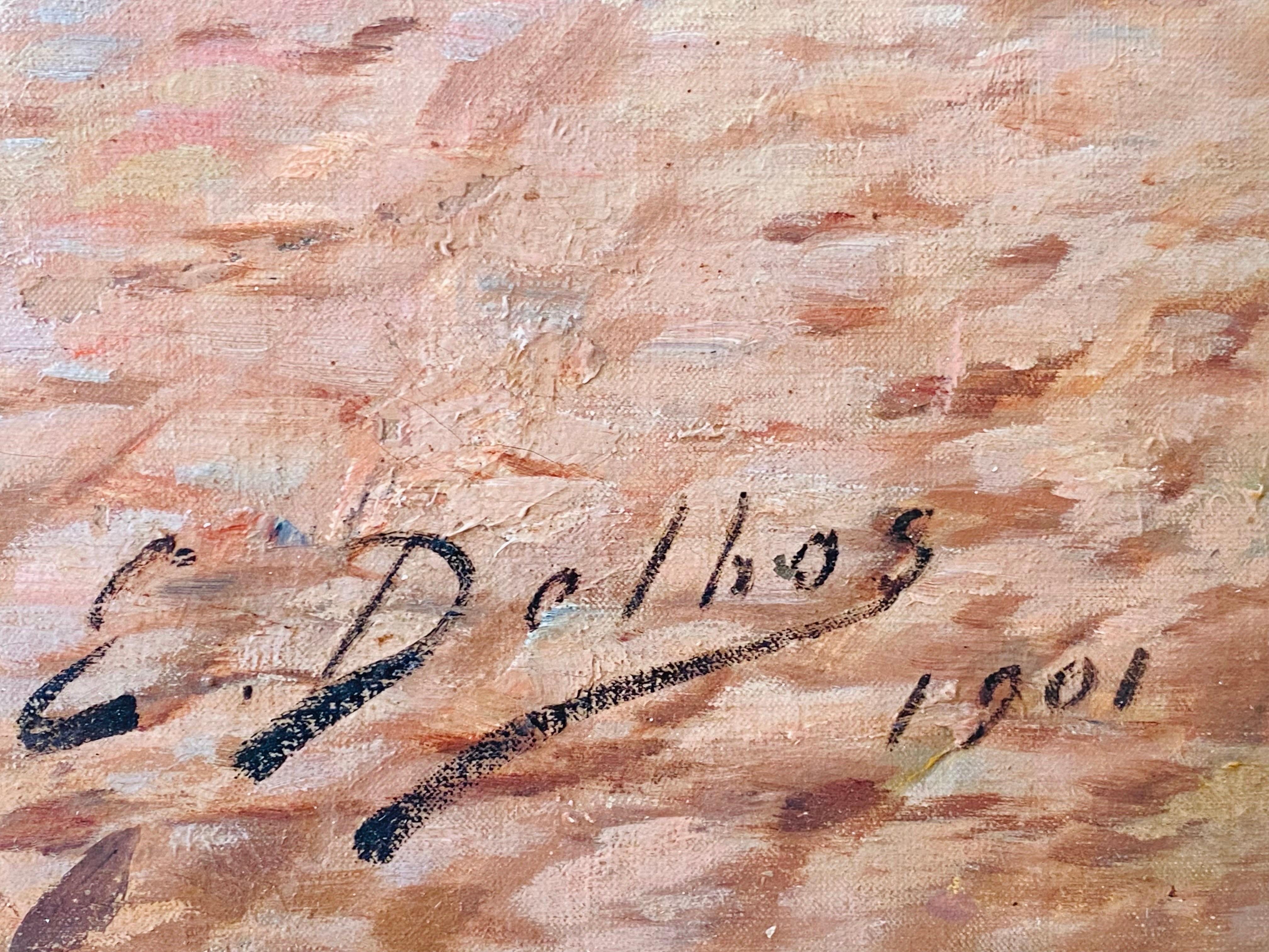 Claudius-Edmund Delbos - Huge 19th century French American ...