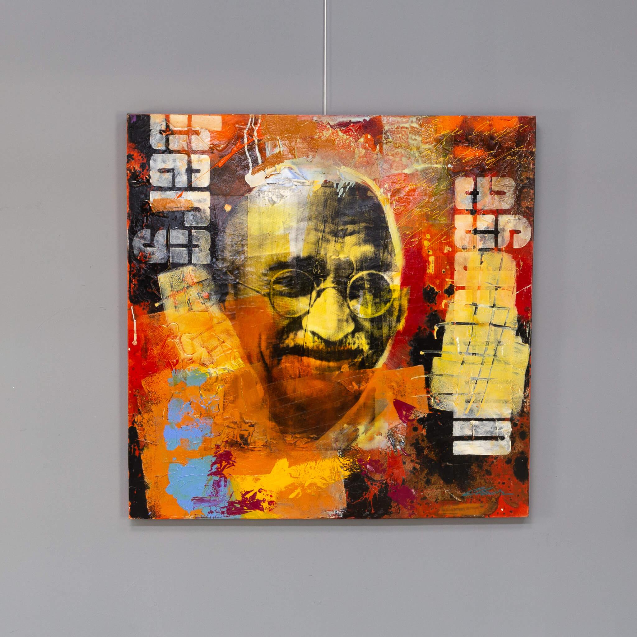 Claus Costa popart ‘Ghandi’ artwork For Sale at 1stDibs