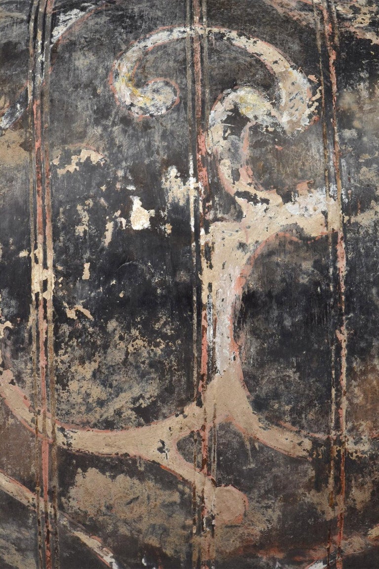 Clay and Polychrome Cocoon Vase, Han Dynasty ‘206-BC-220 AD’, China at ...