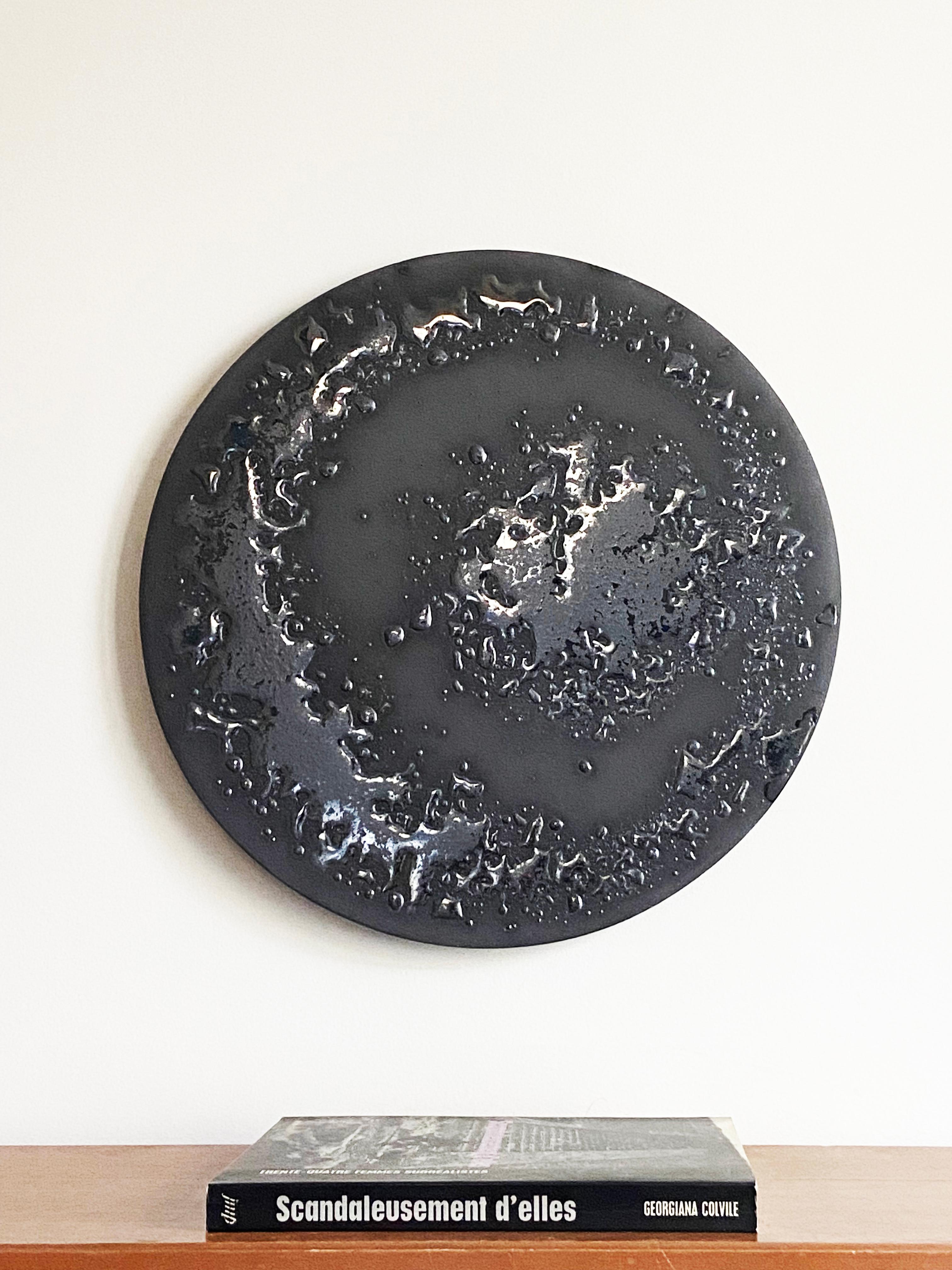 Clay Painting by Olivia Barry / by Hand: "December Moon", Glazed ...