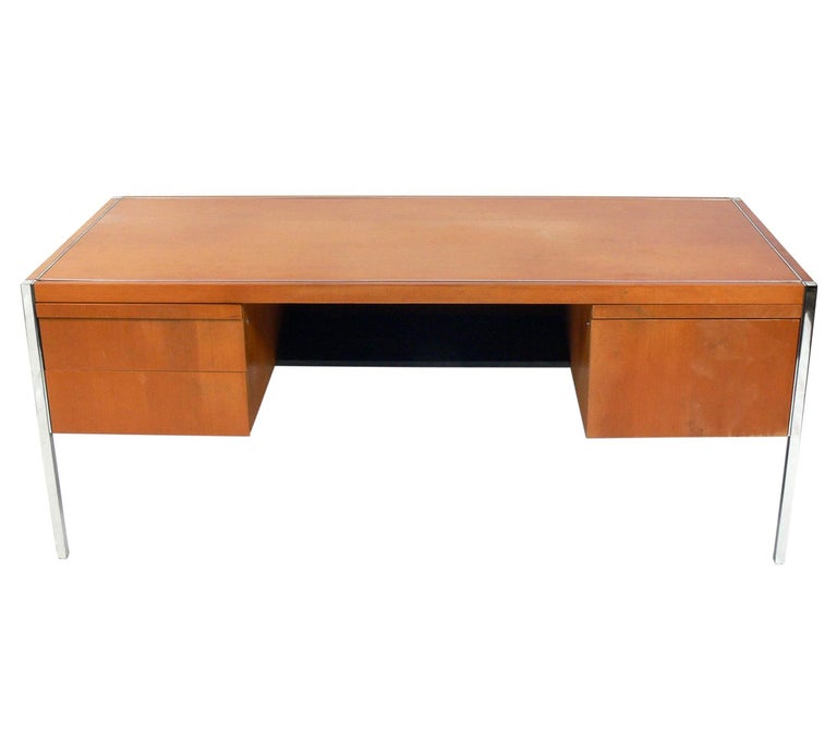 Clean Lined Executive Desk by Knoll at 1stDibs