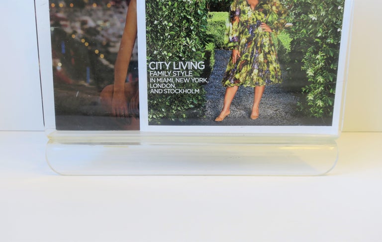 Clear Acrylic Magazine Holder, 1976 For Sale at 1stDibs