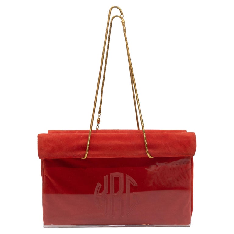 Clear Acrylic Monogrammed Handbag For Sale at 1stDibs