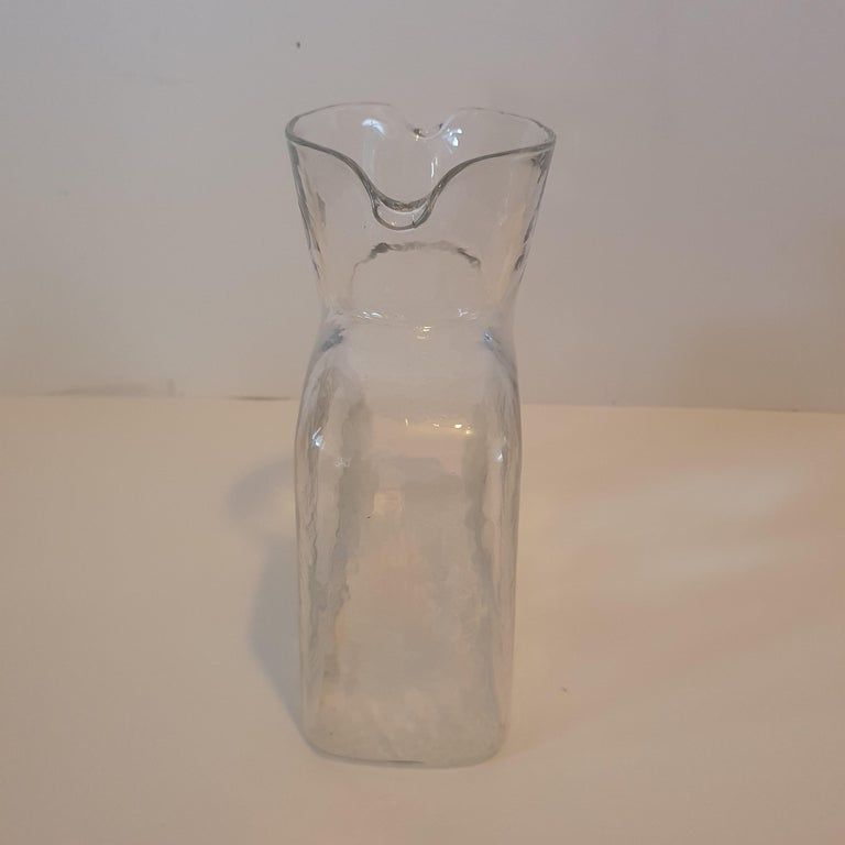 Clear blenko pitcher For Sale at 1stDibs