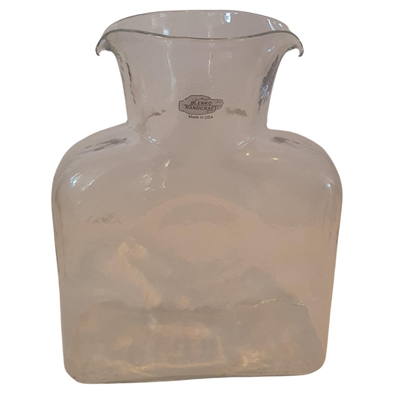 Clear blenko pitcher For Sale at 1stDibs