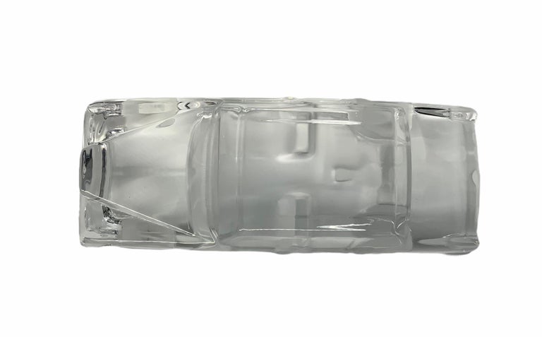 Clear Crystal Glass Car Paperweight at 1stDibs