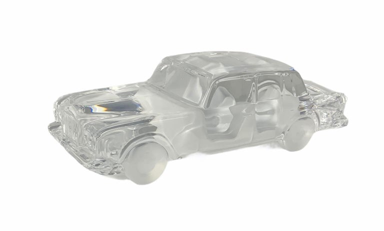 Clear Crystal Glass Car Paperweight at 1stDibs