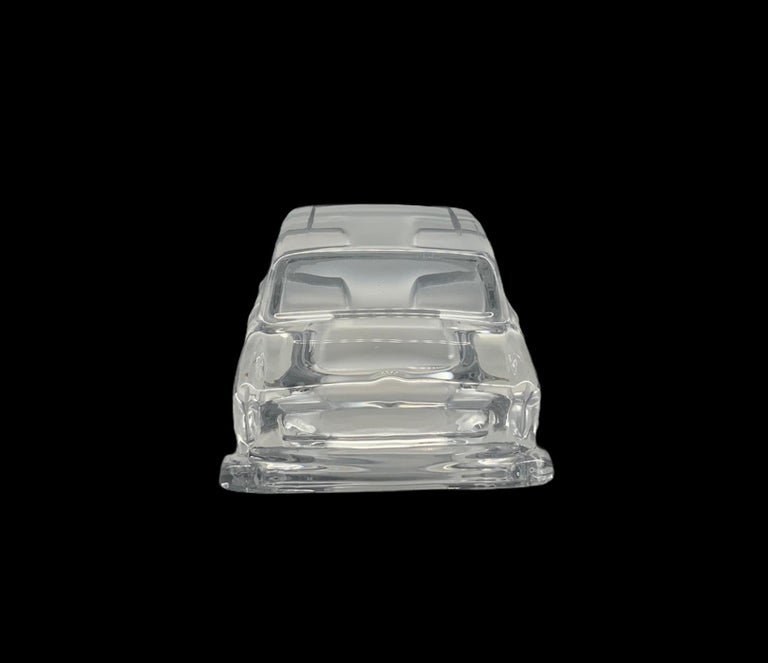 Clear Crystal Glass Car Paperweight at 1stDibs