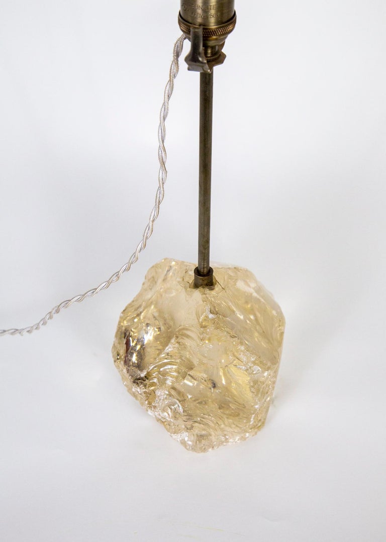 Clear Cullet Glass Crystal Lamp For Sale at 1stDibs