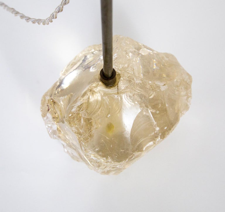 Clear Cullet Glass Crystal Lamp For Sale at 1stDibs